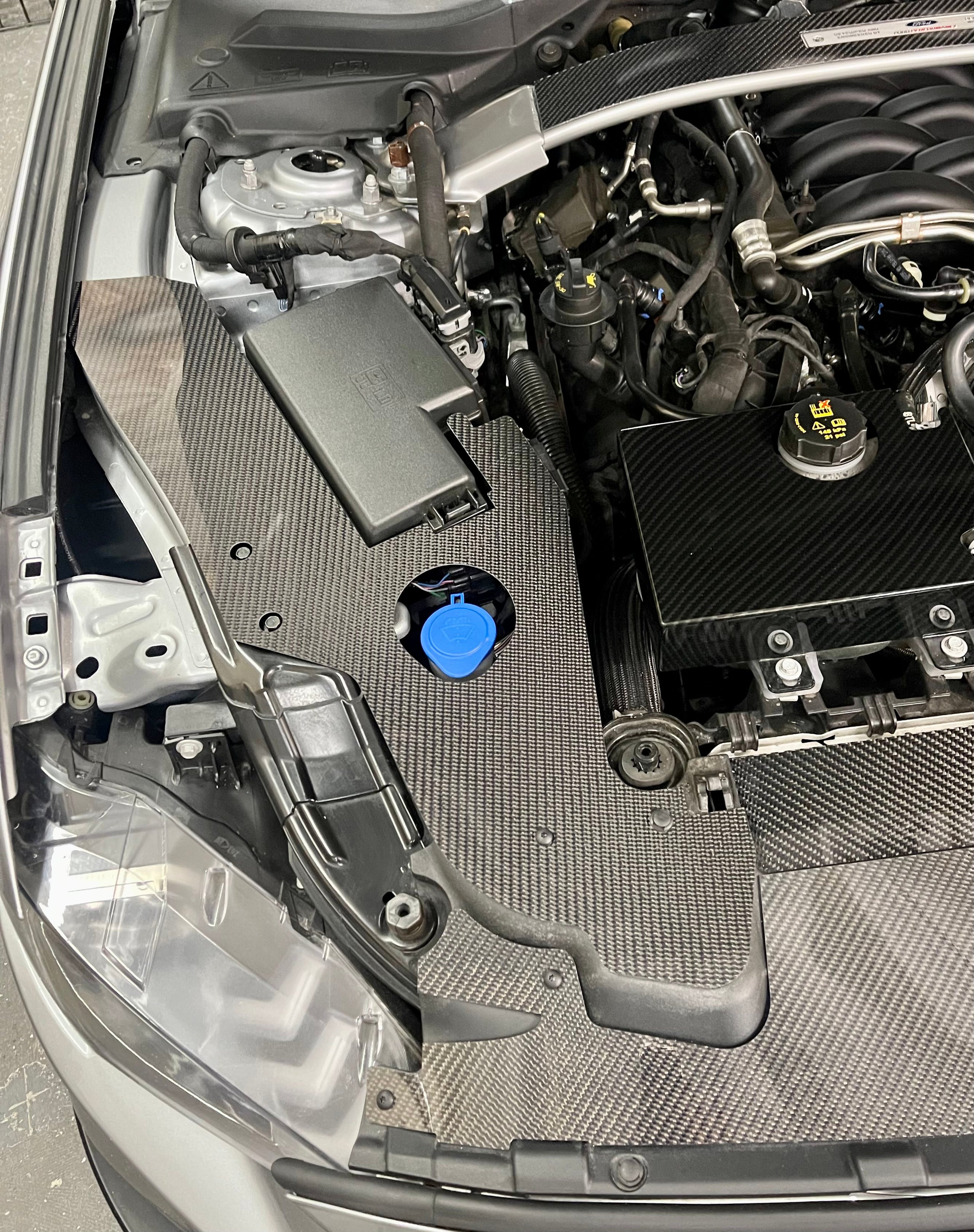 Carbon Fiber Radiator Cover /Mustang GT, 2018-2023 Gen3 | Family Customs